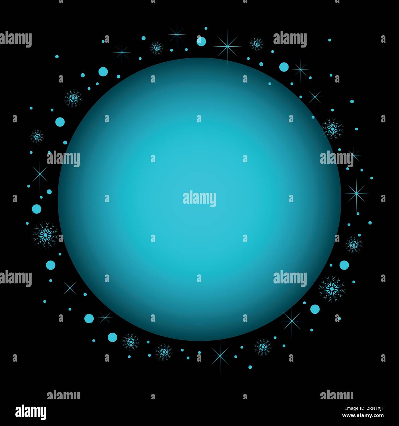 Simple vector illustration of decorated circle for Christmas theme ...