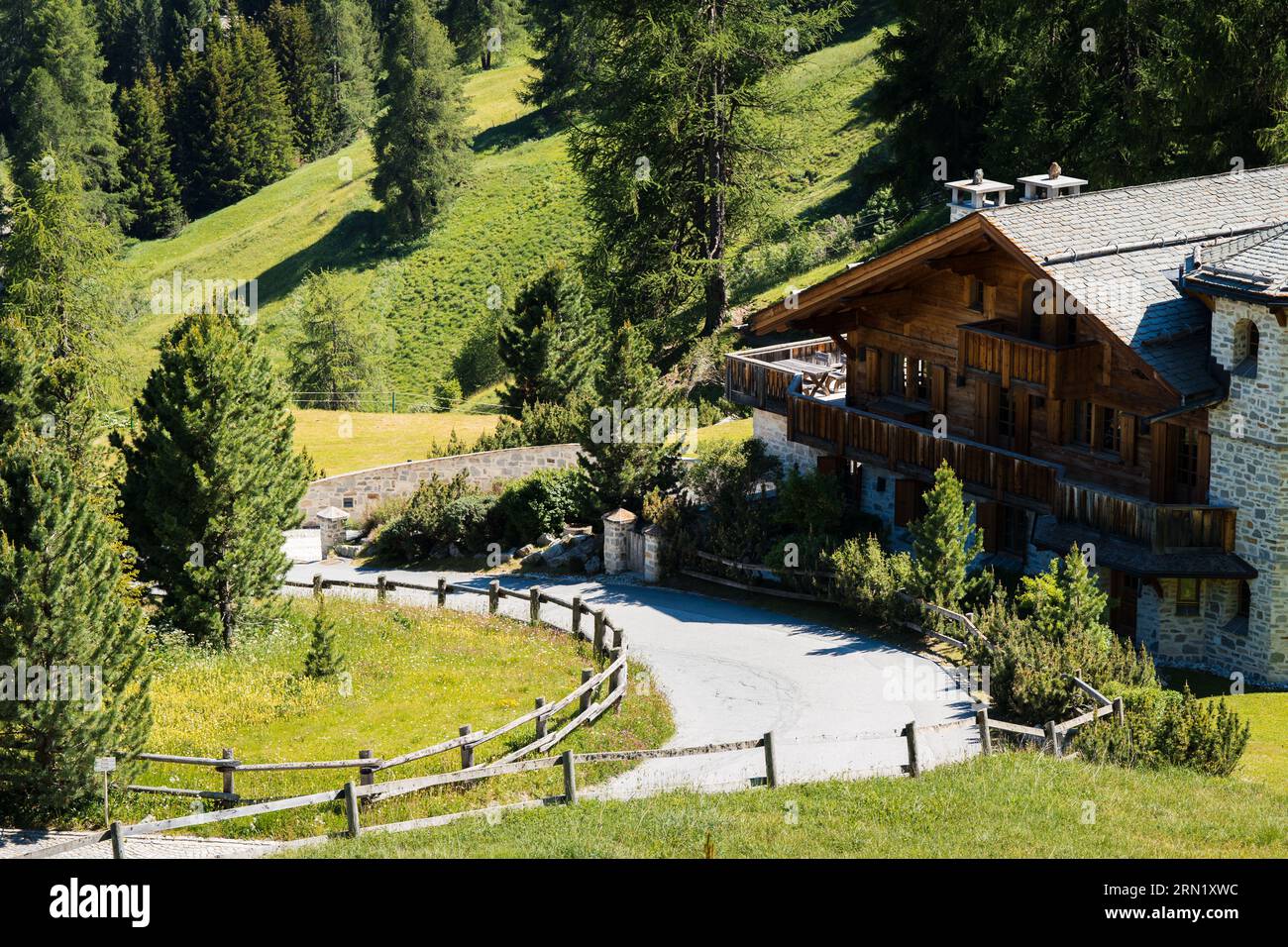 Switzerland, St.Moritz - June 6, 2023: city landscape with buildings ...