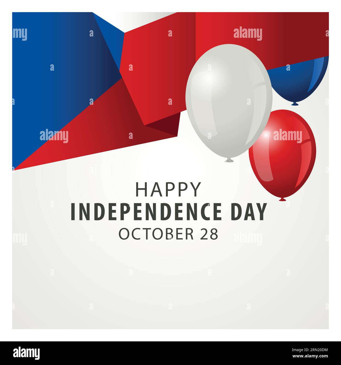 Czech Republic independence day greeting card. Czech Republic holiday ...