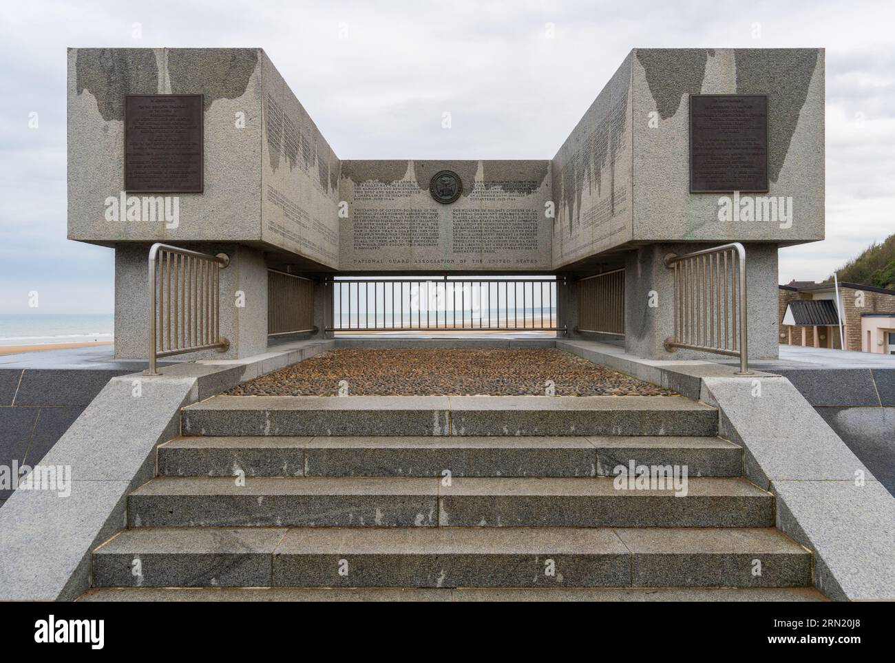 The Omaha Beach WWII Monuments in France Stock Photo - Alamy