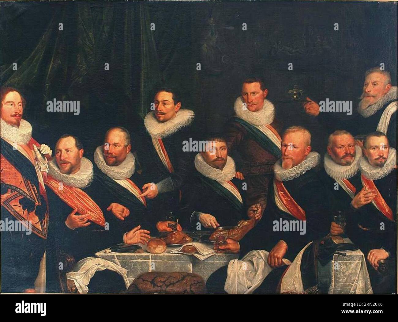Banquet of the officers of the St. Joris civic guard in 1624 1624 by ...