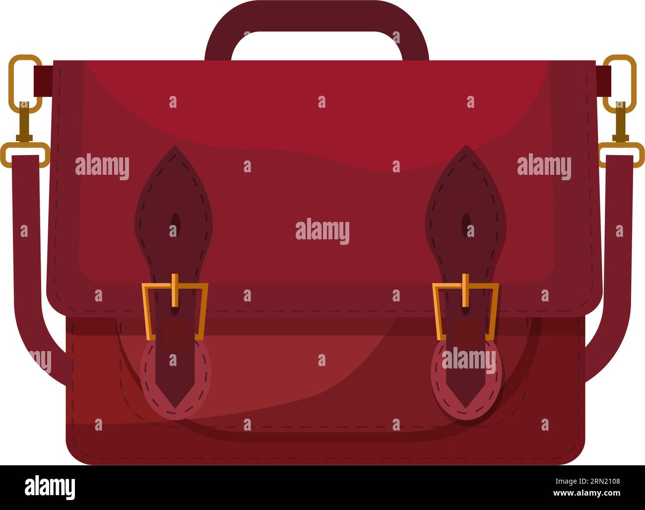 Red satchel bag illustration Stock Vector Image & Art - Alamy