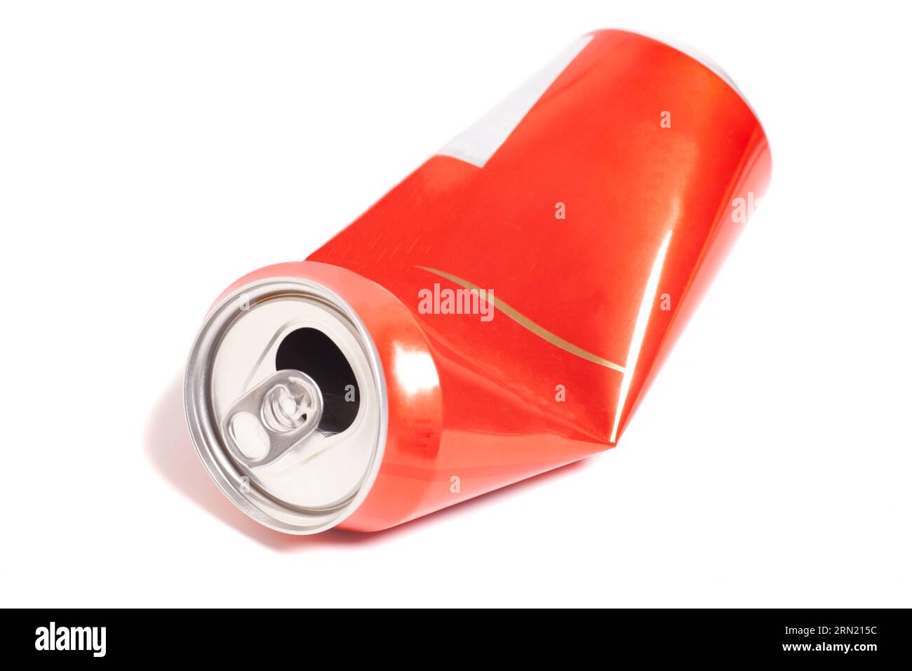 One red crushed beer can hi-res stock photography and images - Alamy