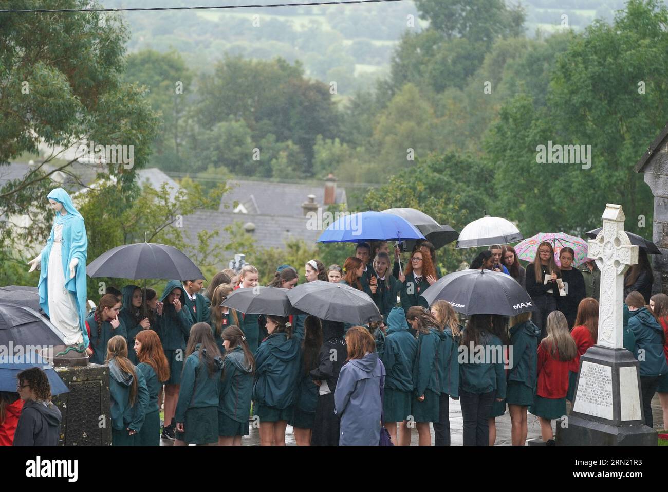 Loreto Secondary School students attend the funeral of Nicole Murphy at ...