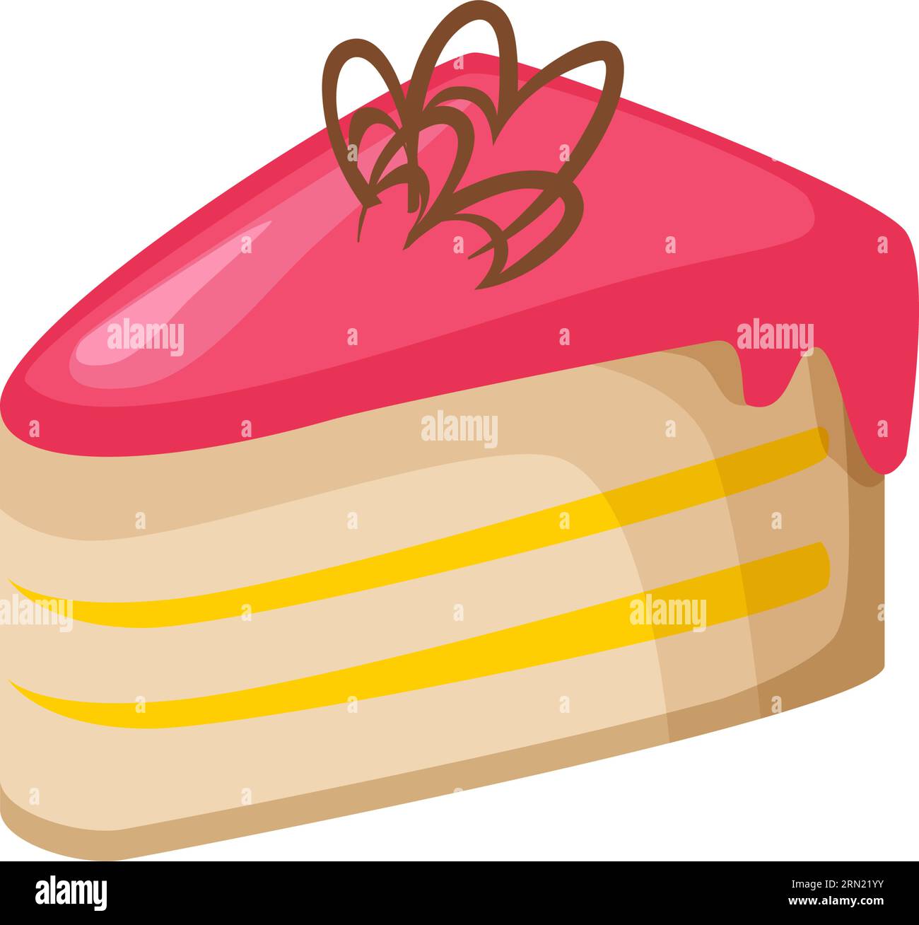 Pink pie illustration Stock Vector Image & Art - Alamy