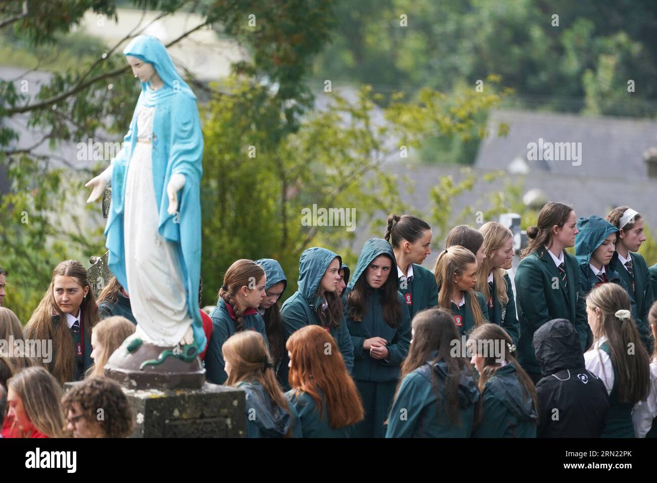 Loreto Secondary School students attend the funeral of Nicole Murphy at ...