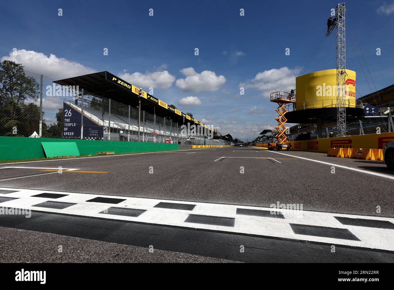 Monza, Italy. 31st Aug, 2023. Circuit atmosphere - start/finish ...