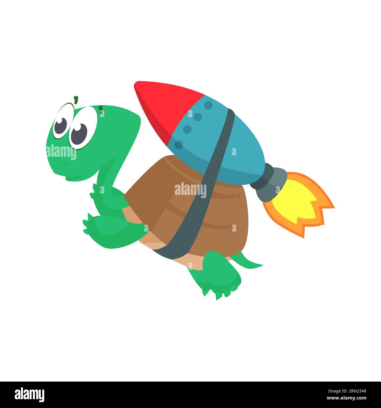 Cartoon turtle flying with rocket Stock Vector Image & Art - Alamy