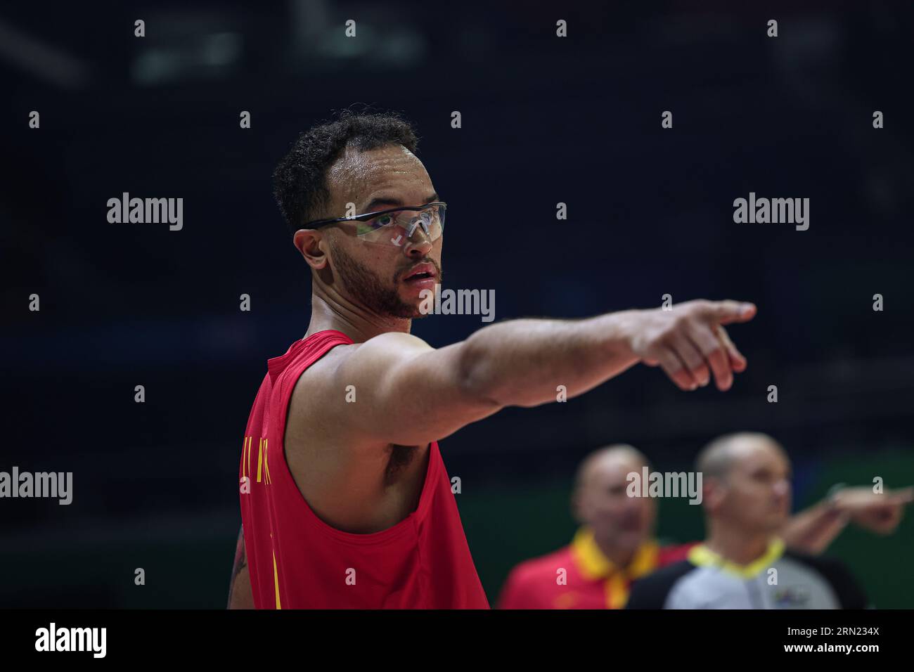 Manila, Philippines. 31st Aug, 2023. Li Kaier of China gestures during ...