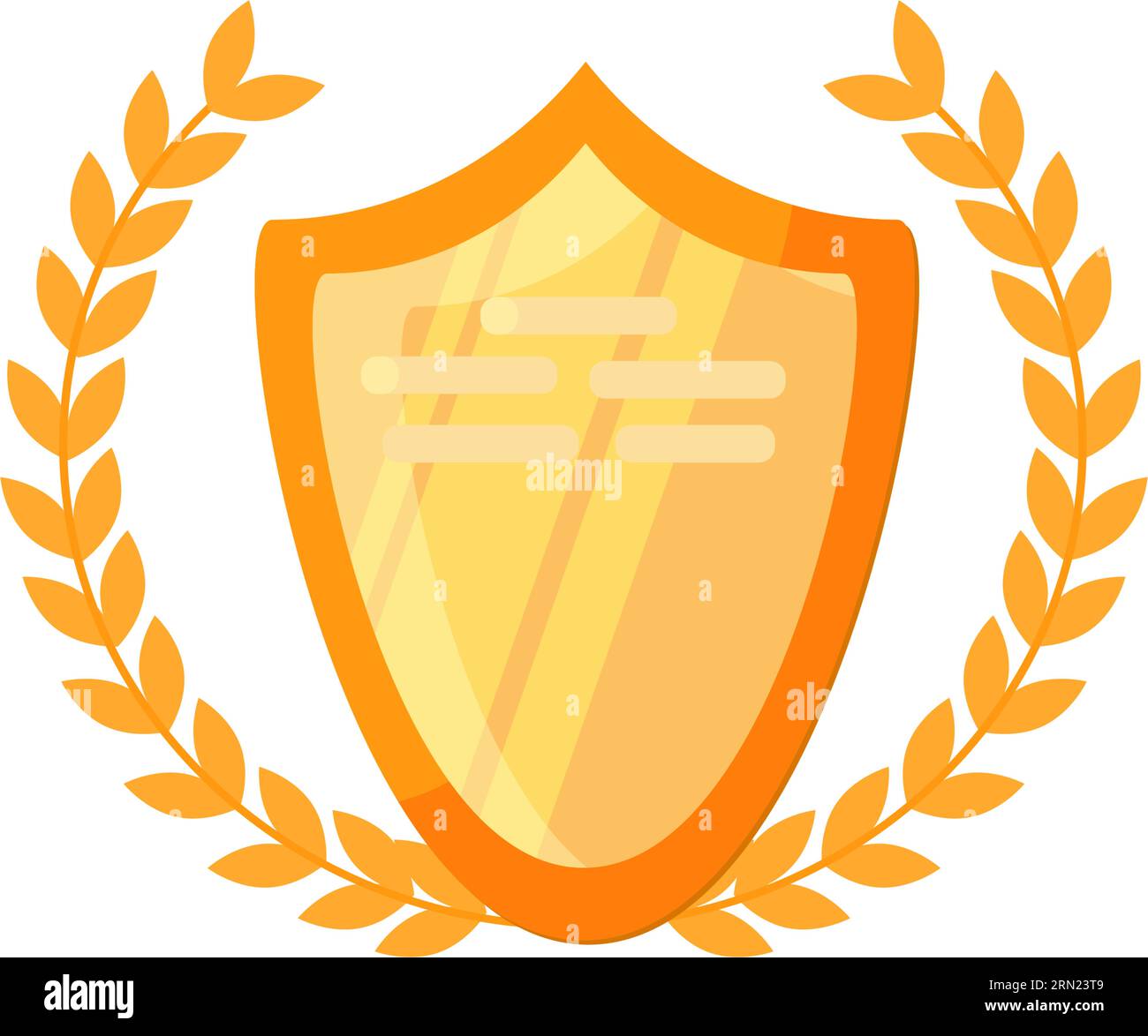 Golden shield illustration Stock Vector Image & Art - Alamy