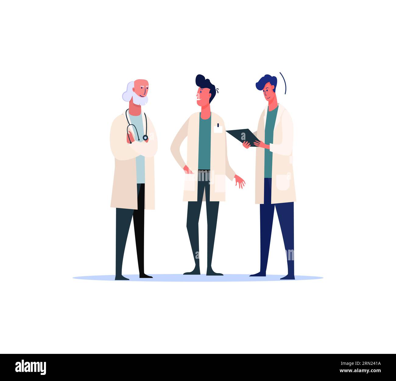 Three doctors talking Stock Vector Image & Art - Alamy