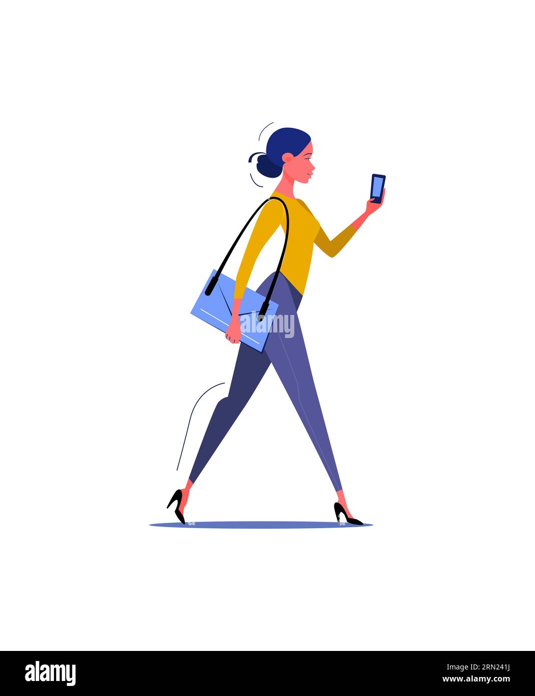 Business lady getting late Stock Vector Image & Art - Alamy