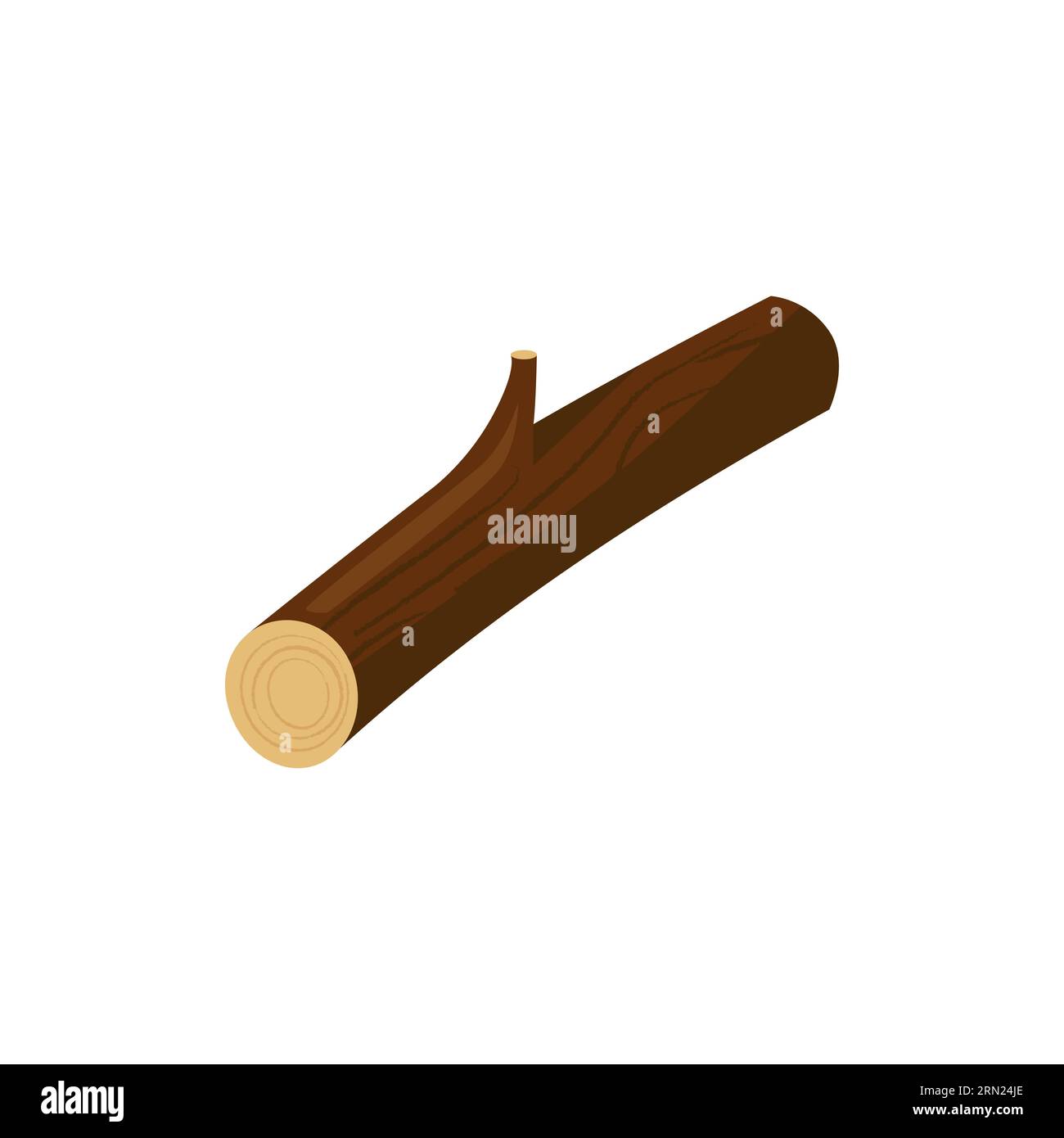 Wooden log illustration. Tree trunk, firewood Stock Vector Image & Art ...