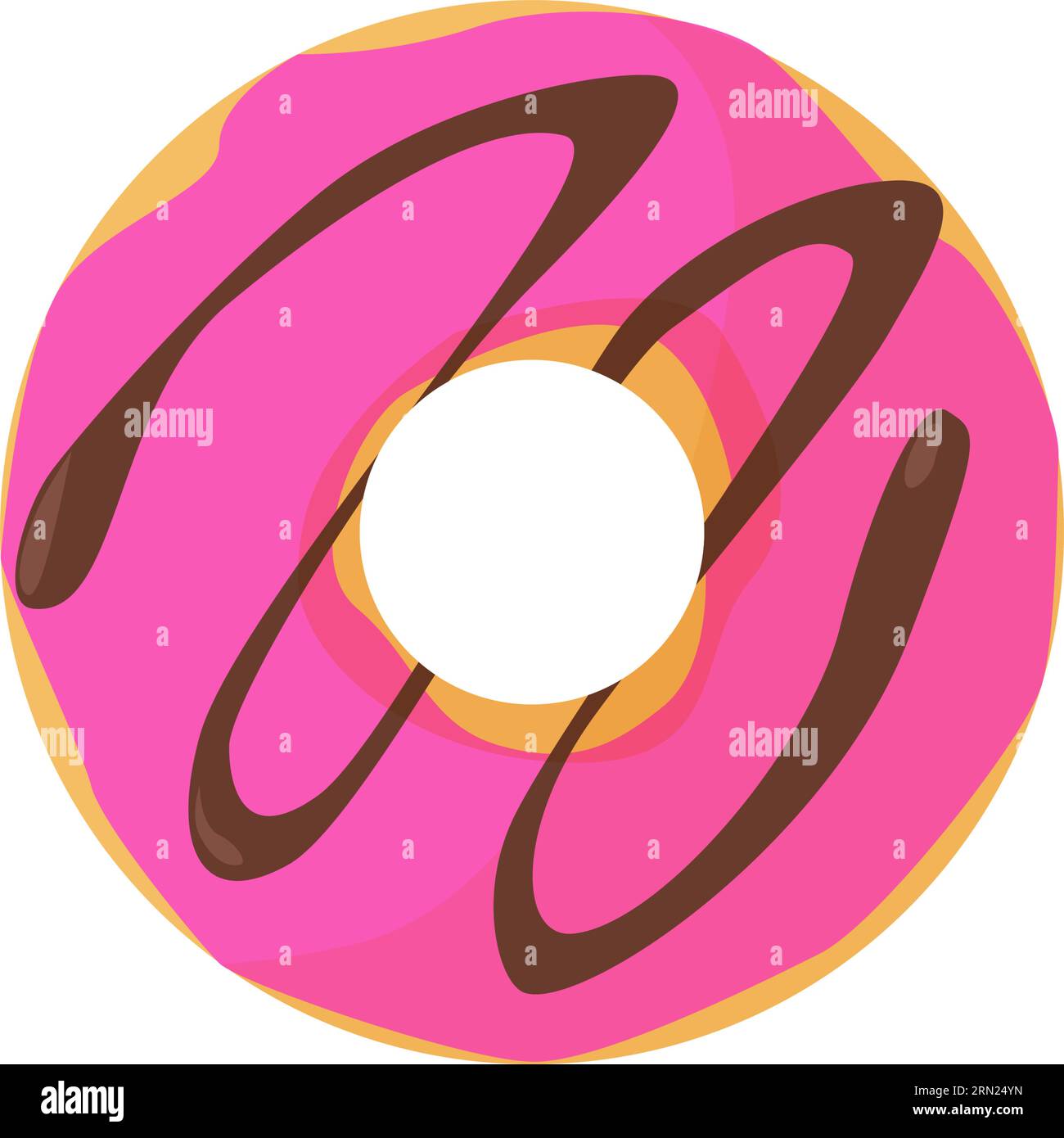 Pink doughnut illustration Stock Vector Image & Art - Alamy