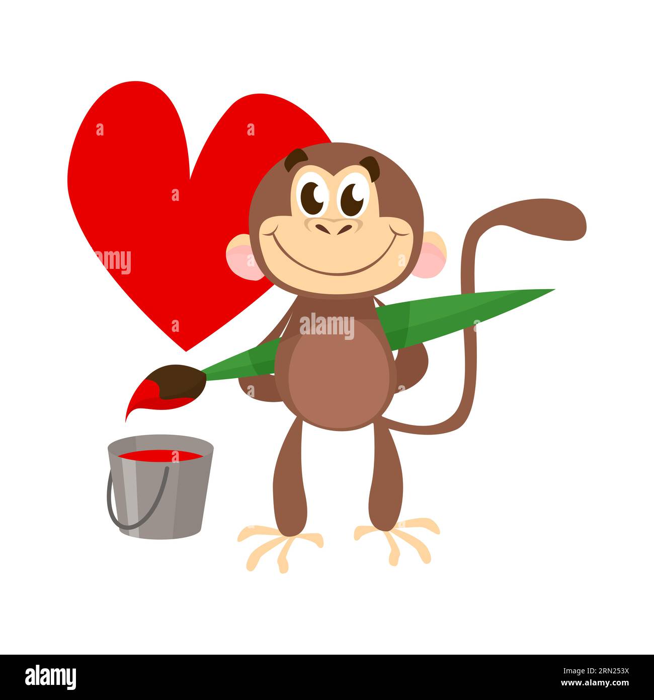 Cartoon character paint bucket red hi-res stock photography and images ...
