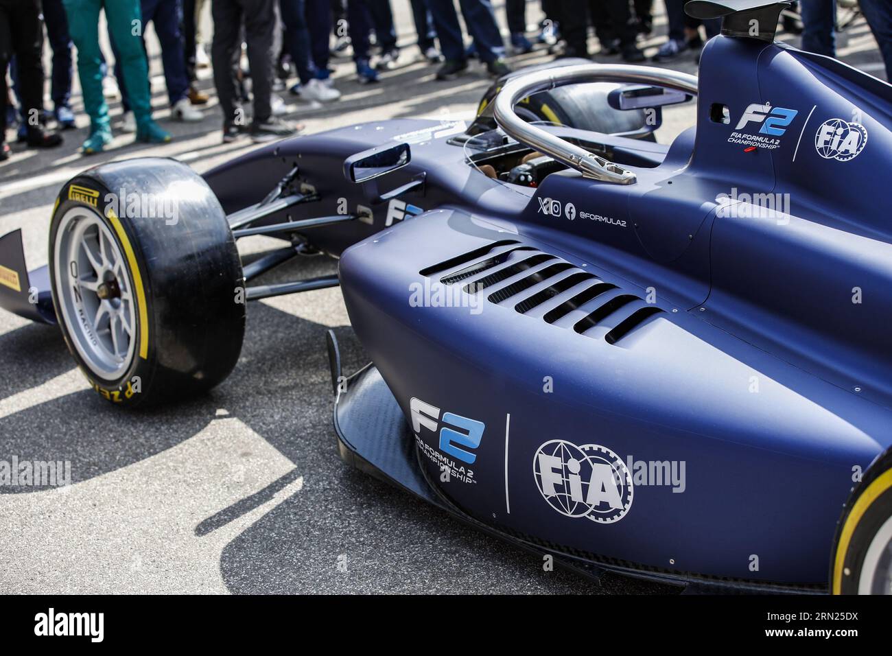 Reveal of FIA Formula 2 next generation car detail during the 2023 Formula 1 Pirelli Grand ...