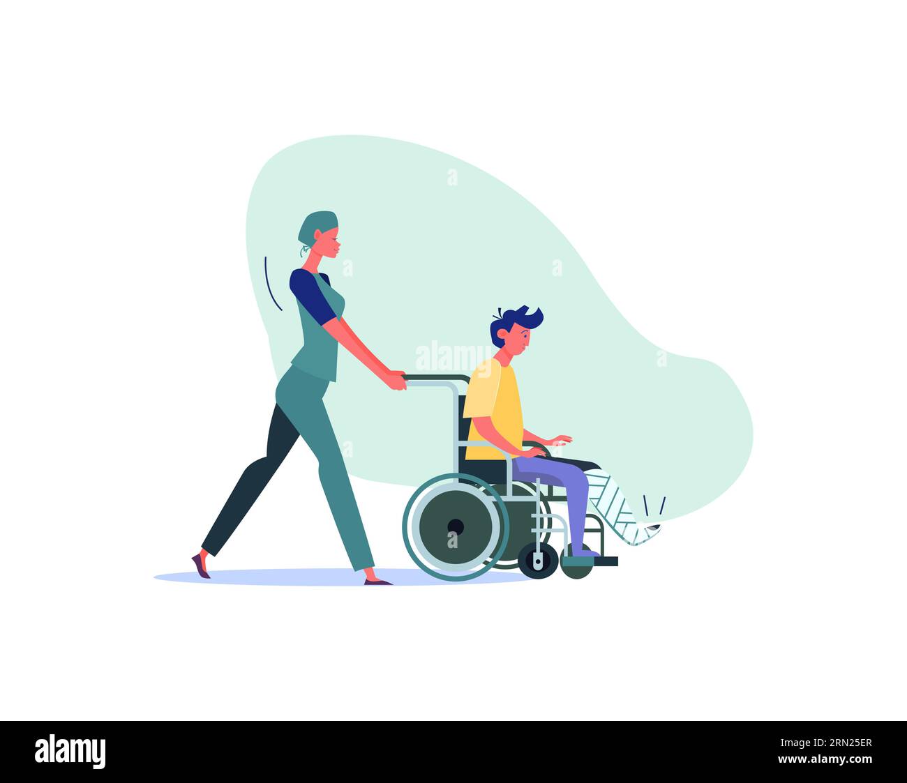 Woman patient in wheelchair professional Stock Vector Images - Alamy