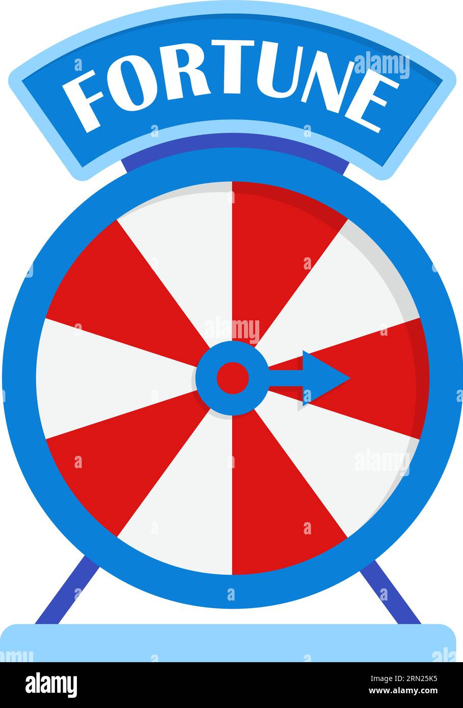 Blue and red fortune wheel illustration with inscription Stock Vector ...