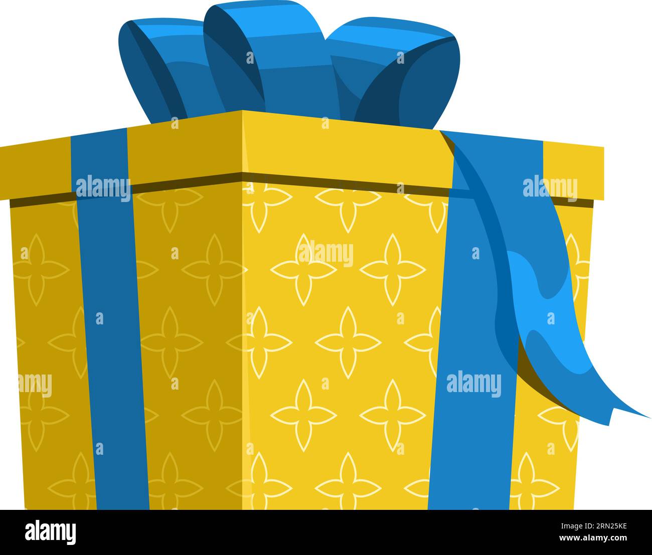Blue contour gift box Cut Out Stock Images & Pictures - Alamy