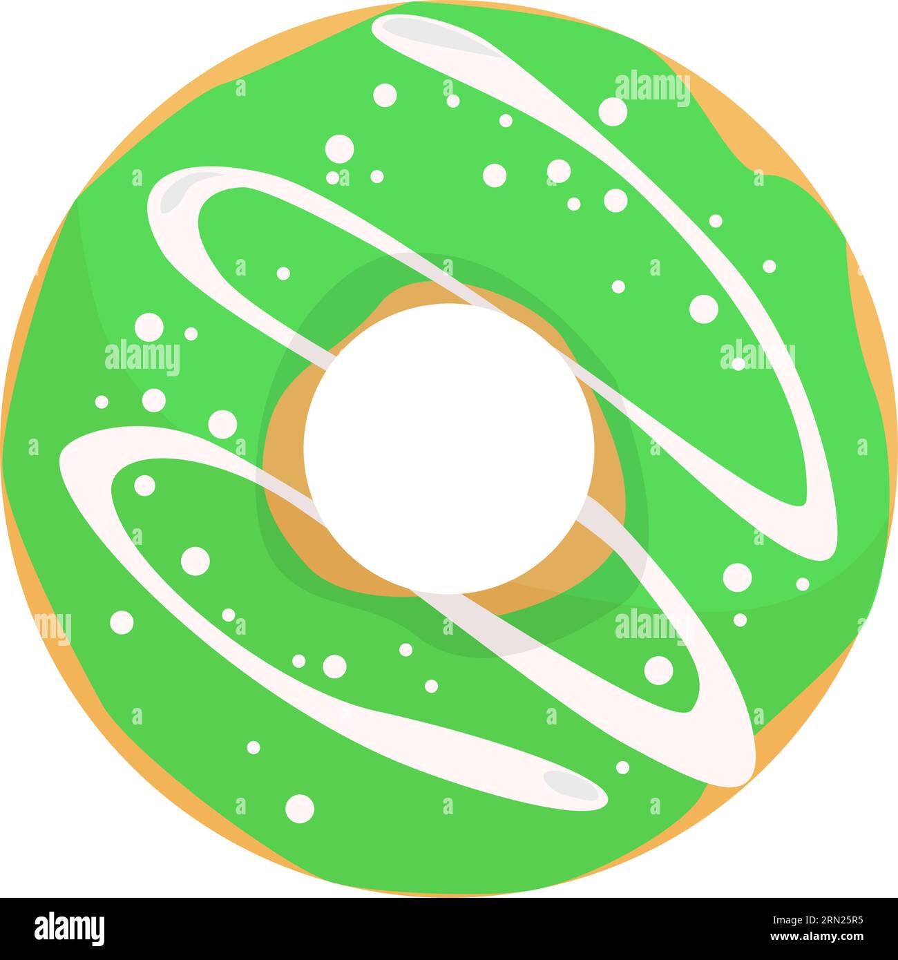 Green donut illustration Stock Vector Image & Art - Alamy
