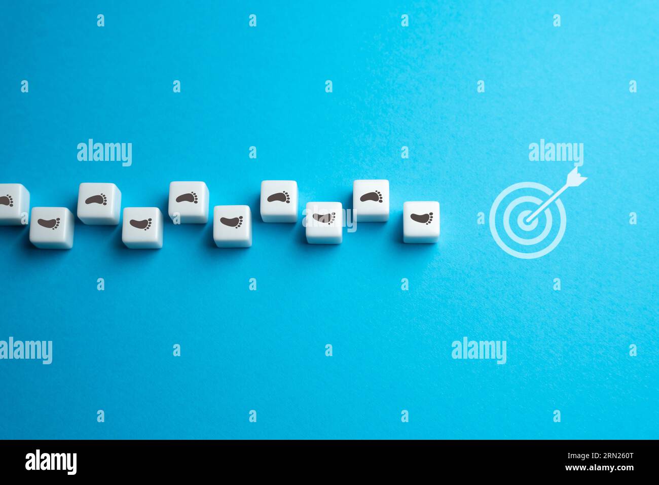 Go to the goal. Metaphor for achieving a task. Climb to success. Get to ...