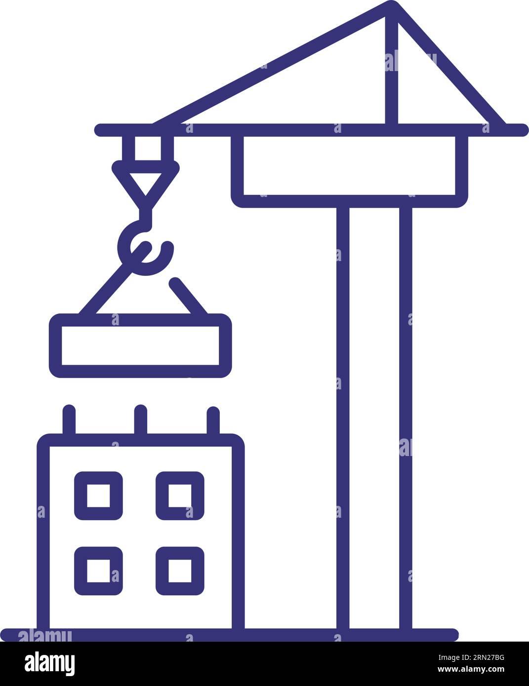 Crane hook icon linear Cut Out Stock Images & Pictures - Alamy