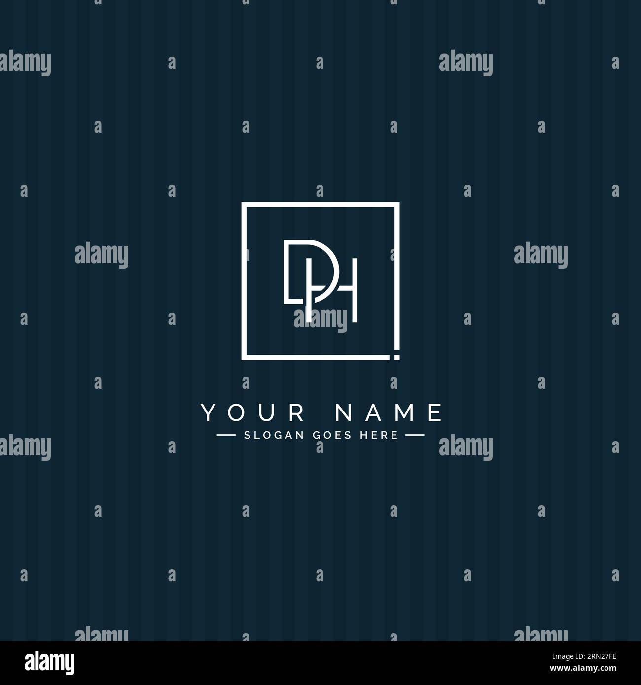 Initial DH Vector Logo - Elegant Monogram Template for letter D and H ...