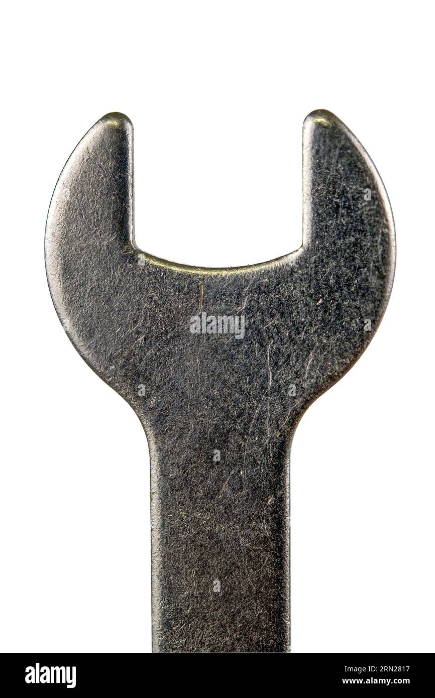 Metal wrench or tool isolated in white background Stock Photo - Alamy