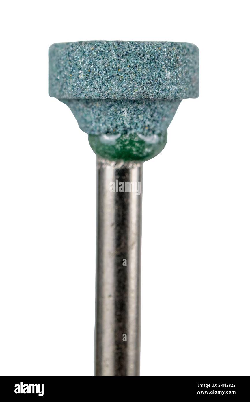 Round small abrasive tool isolated in white background Stock Photo - Alamy