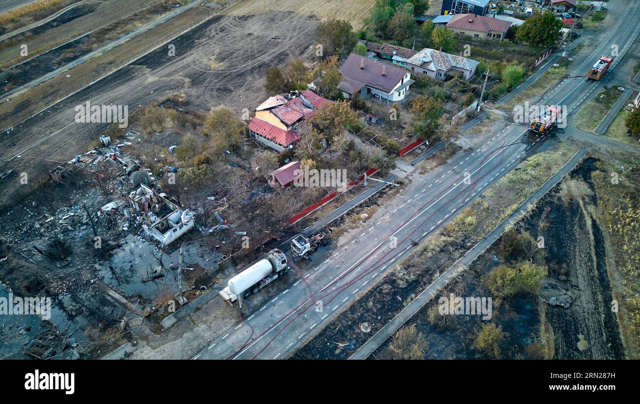 The ruins left from the Crevedia explosion (Romania Stock Photo - Alamy