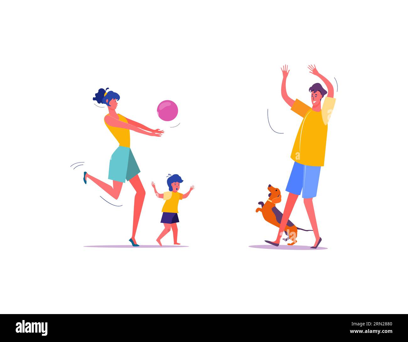 Happy mother laughing together Stock Vector Images - Alamy