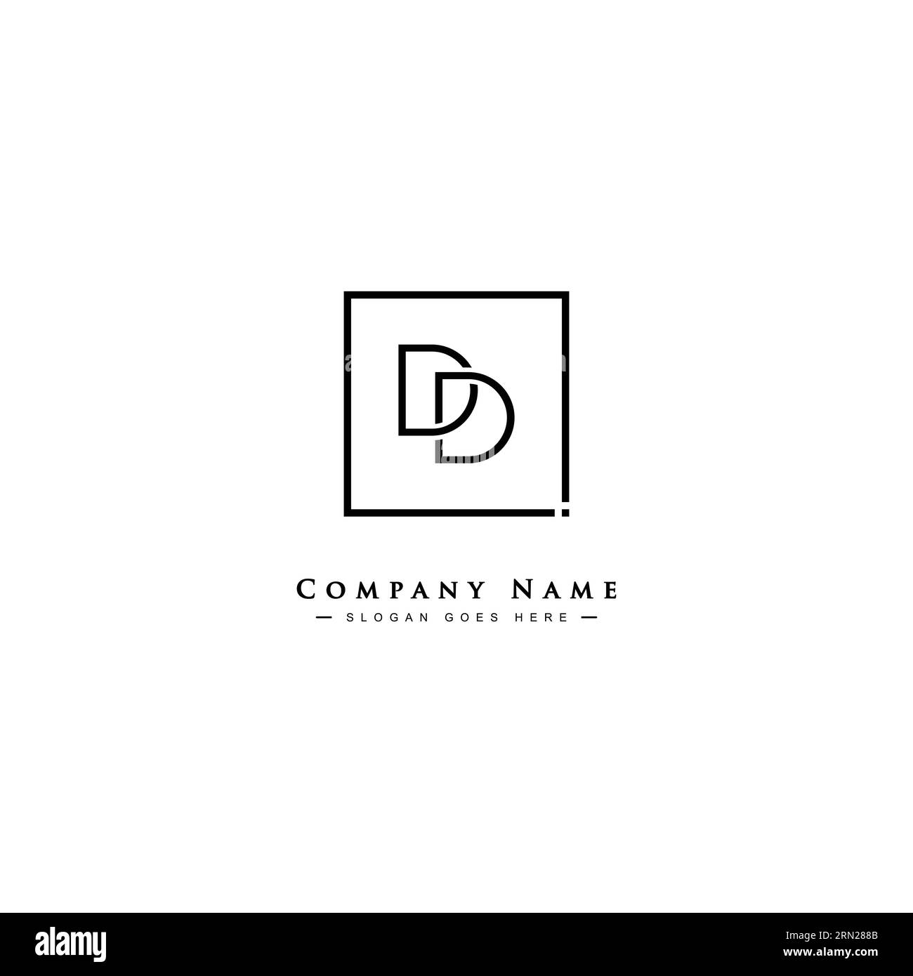 Abstract Letter DD Logo - Initial Monogram Template for Alphabet D and ...
