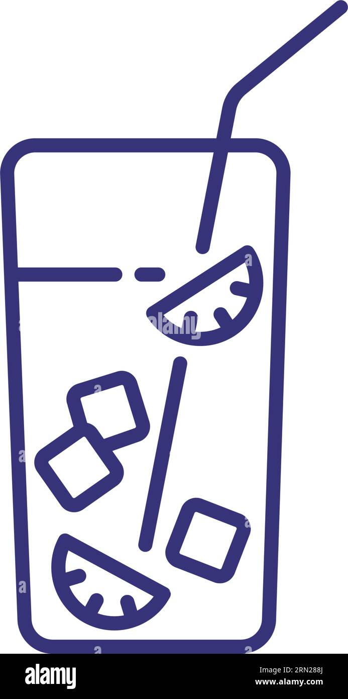 Glass cuba libre cocktail Stock Vector Images - Alamy