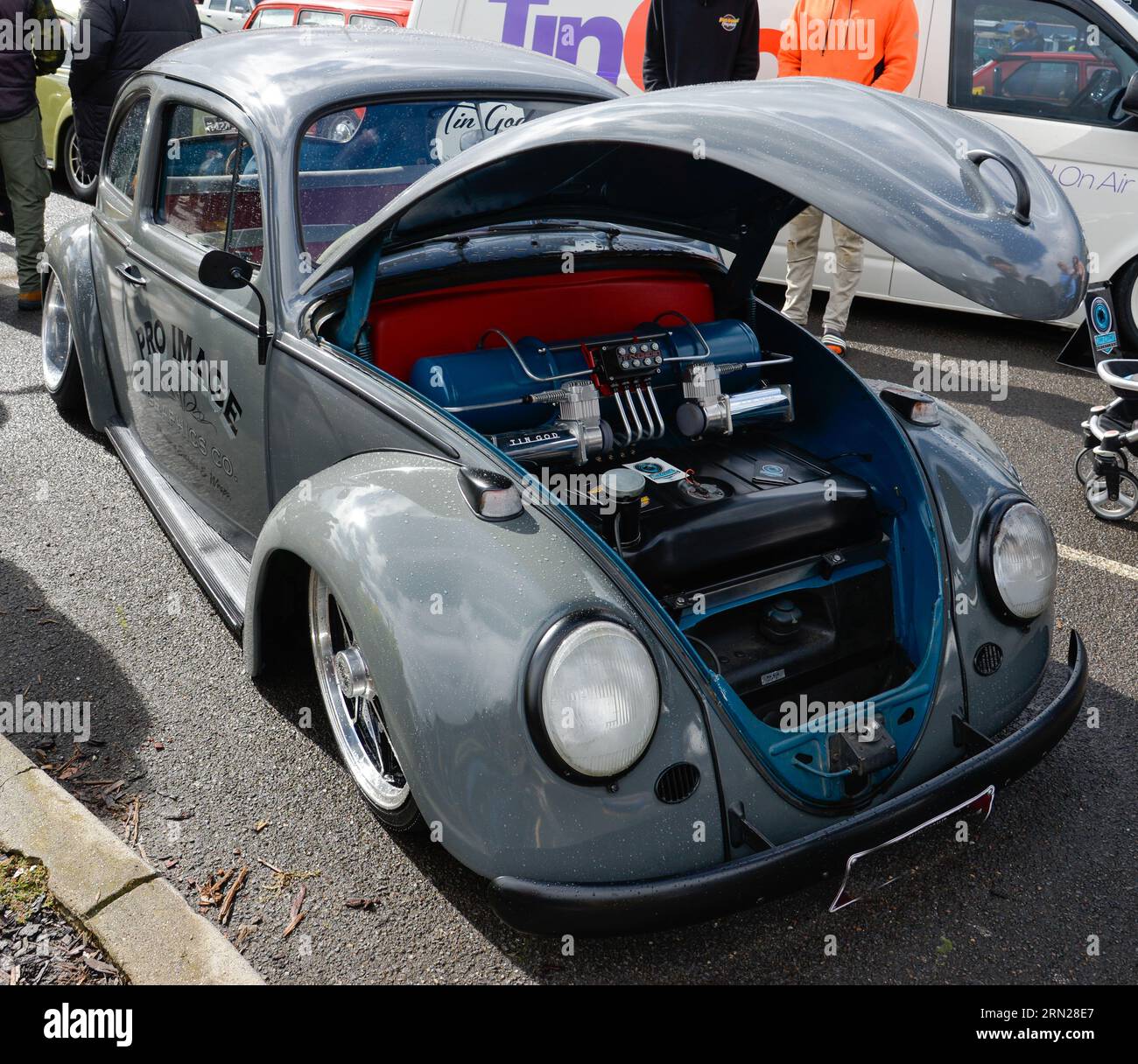 Volkswagen VW Beetle Gray Grey Modified Vintage Retro Show Shine Day Out, Melbourne Victoria ...