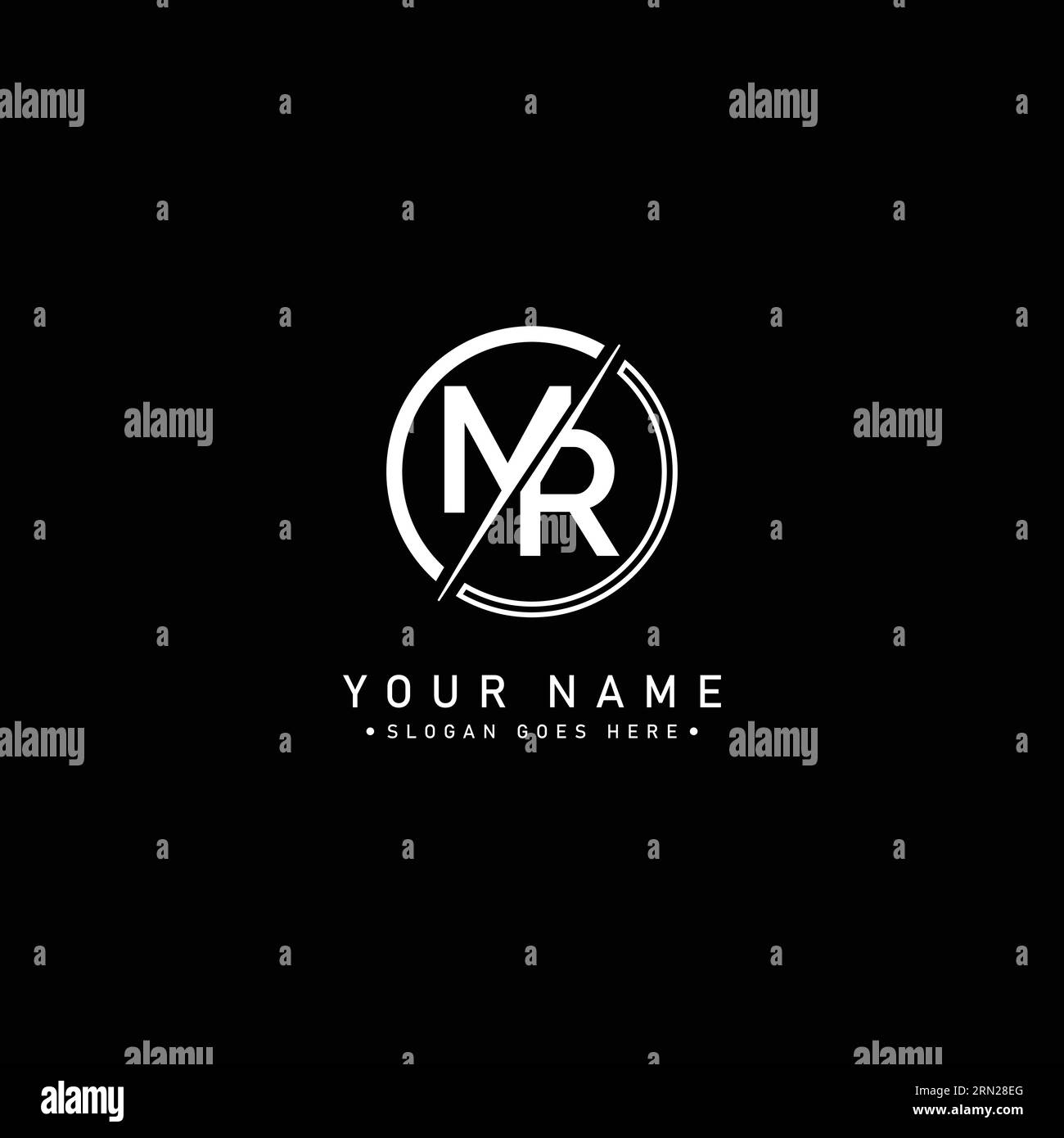 MR Vector Logo Template - Simple Icon for Initial Letter M and R ...