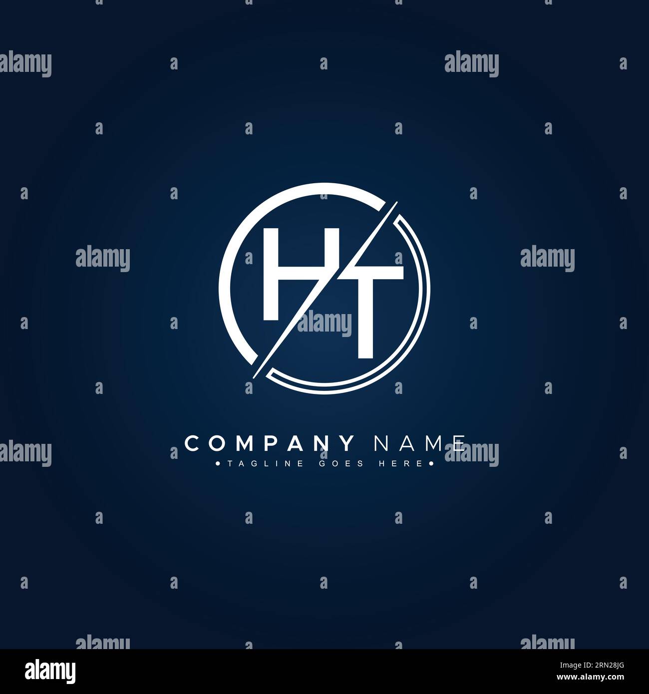Abstract Letter HT Logo - Initial Monogram Template for Alphabet H and T Stock Vector Image ...