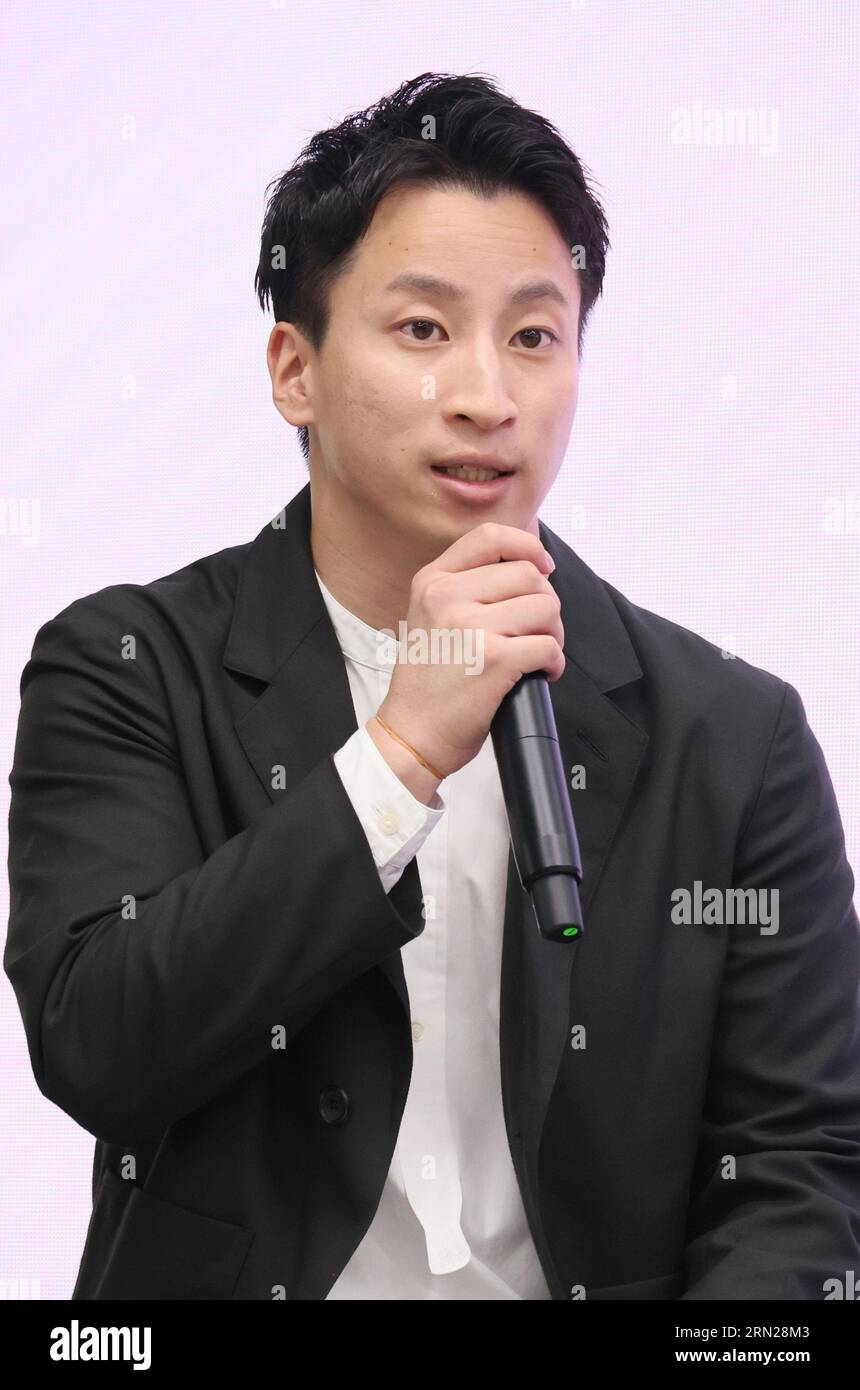 Tokyo, Japan. 31st Aug, 2023. Japan's water processing venture Wota president Yosuke Maeda ...