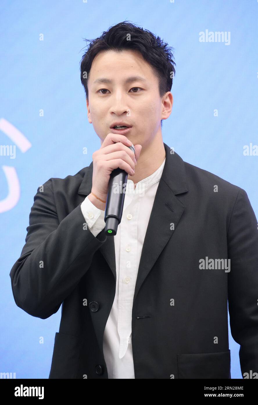 Tokyo, Japan. 31st Aug, 2023. Japan's water processing venture Wota president Yosuke Maeda ...