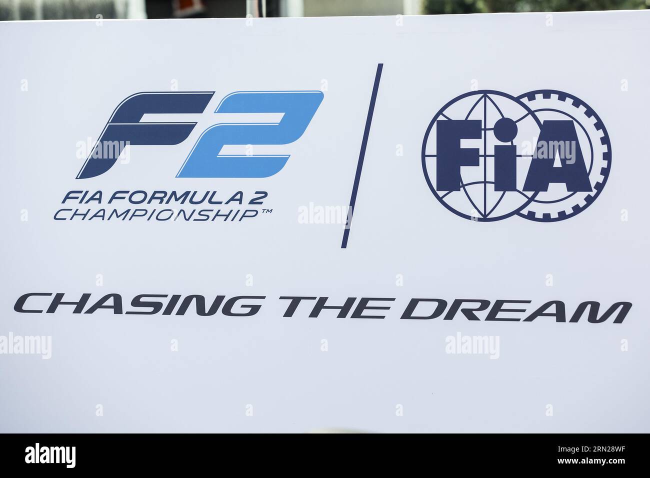 Formula 2 and FIA logo during the 2023 Formula 1 Pirelli Grand Premio ...