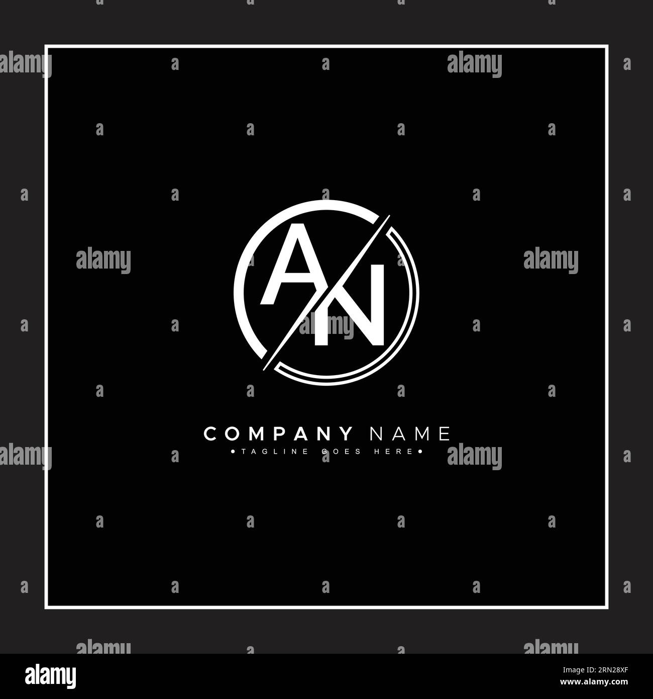 Initial AN Vector Logo - Elegant Monogram Template for letter A and N ...