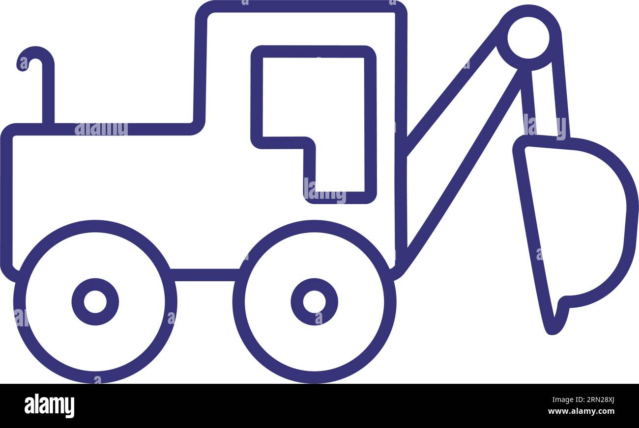 Excavator line icon Stock Vector Image & Art - Alamy