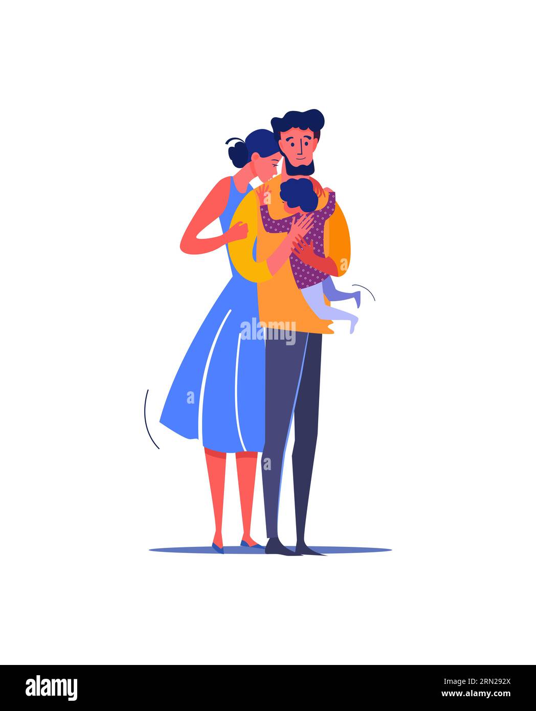 Family hugging each other Stock Vector Image & Art - Alamy