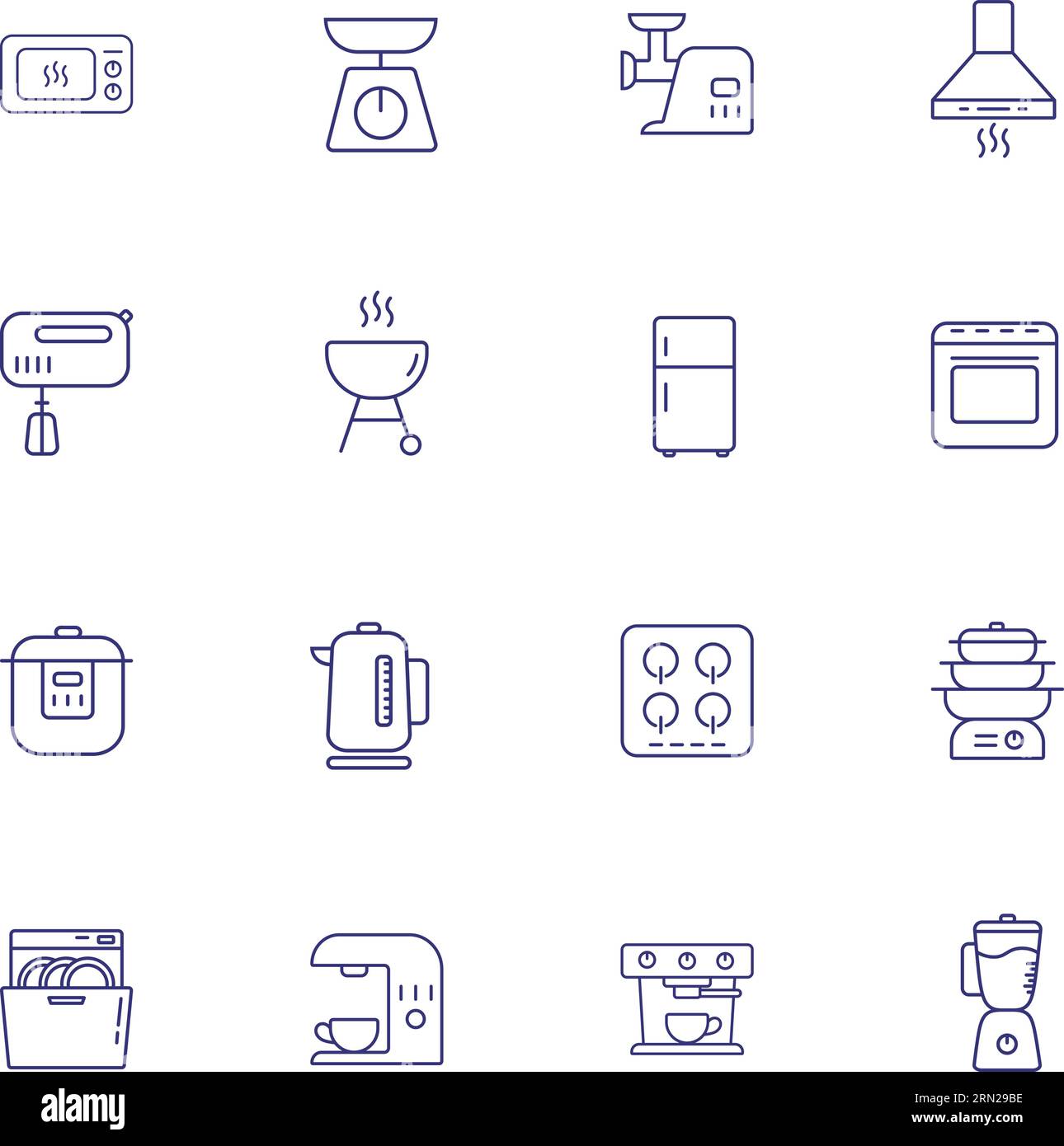 Inhouse devices line icon set Stock Vector Image & Art - Alamy