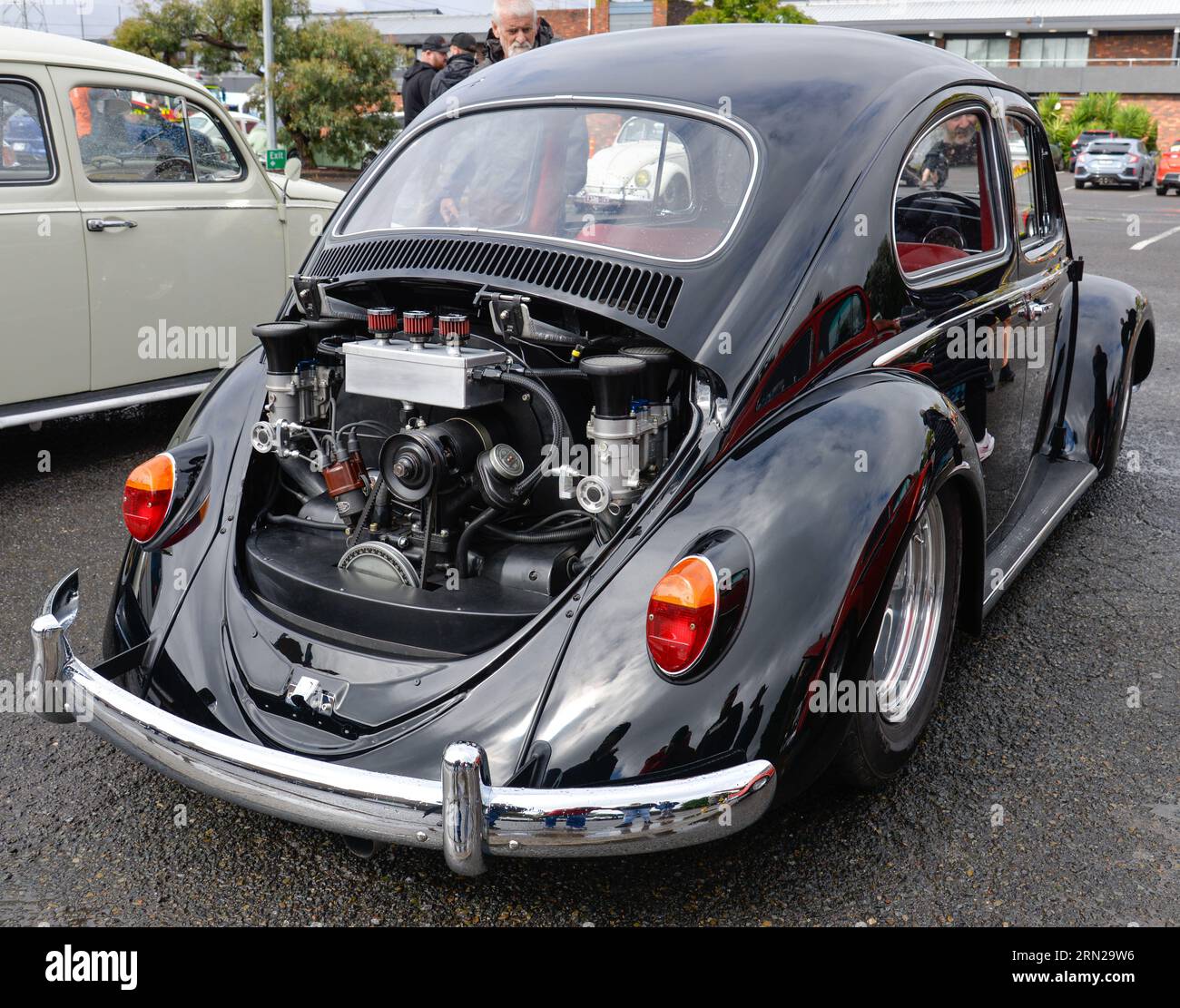 Volkswagen VW Beetle Black Vintage Retro Show Shine Day Out, Melbourne Victoria Stock Photo - Alamy
