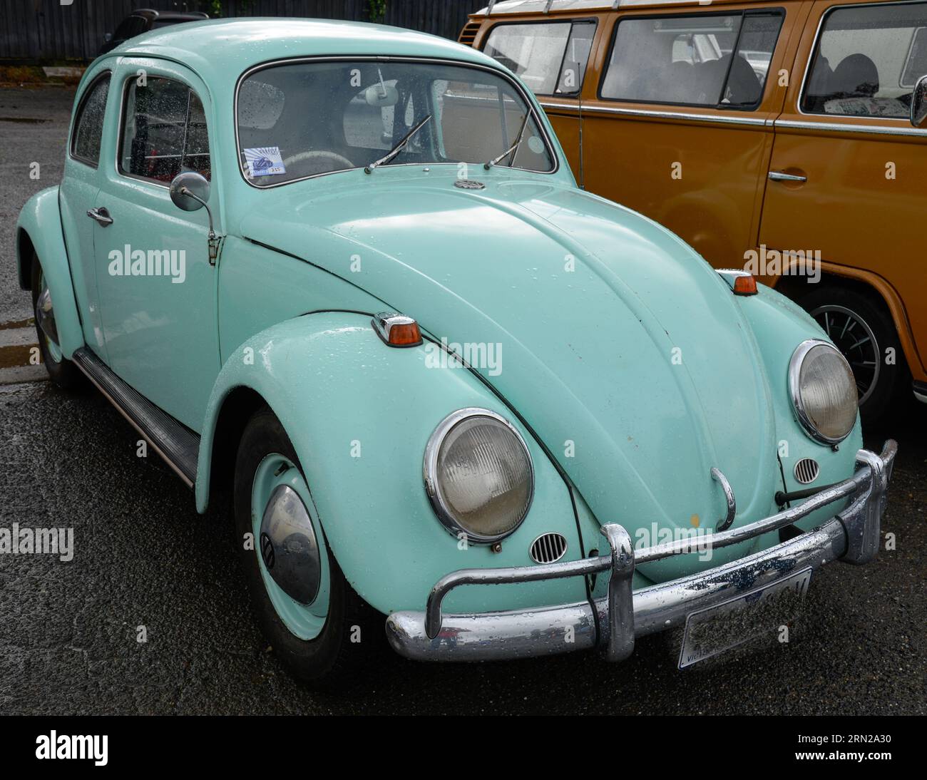 Volkswagen VW Beetle Aqua Blue Vintage Retro Show Shine Day Out, Melbourne Victoria Stock Photo ...