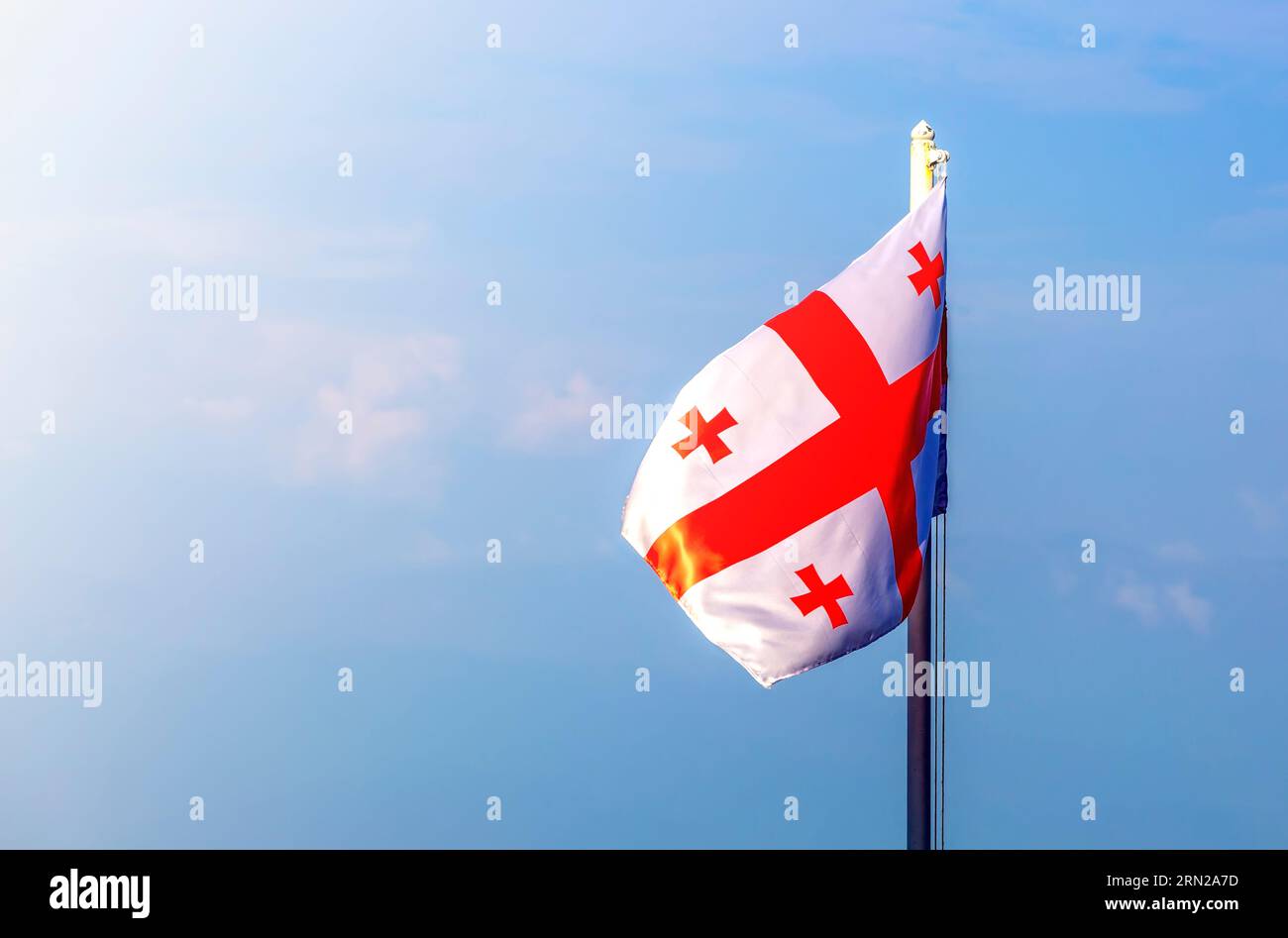 Georgia waving flag fabric texture hi-res stock photography and images ...