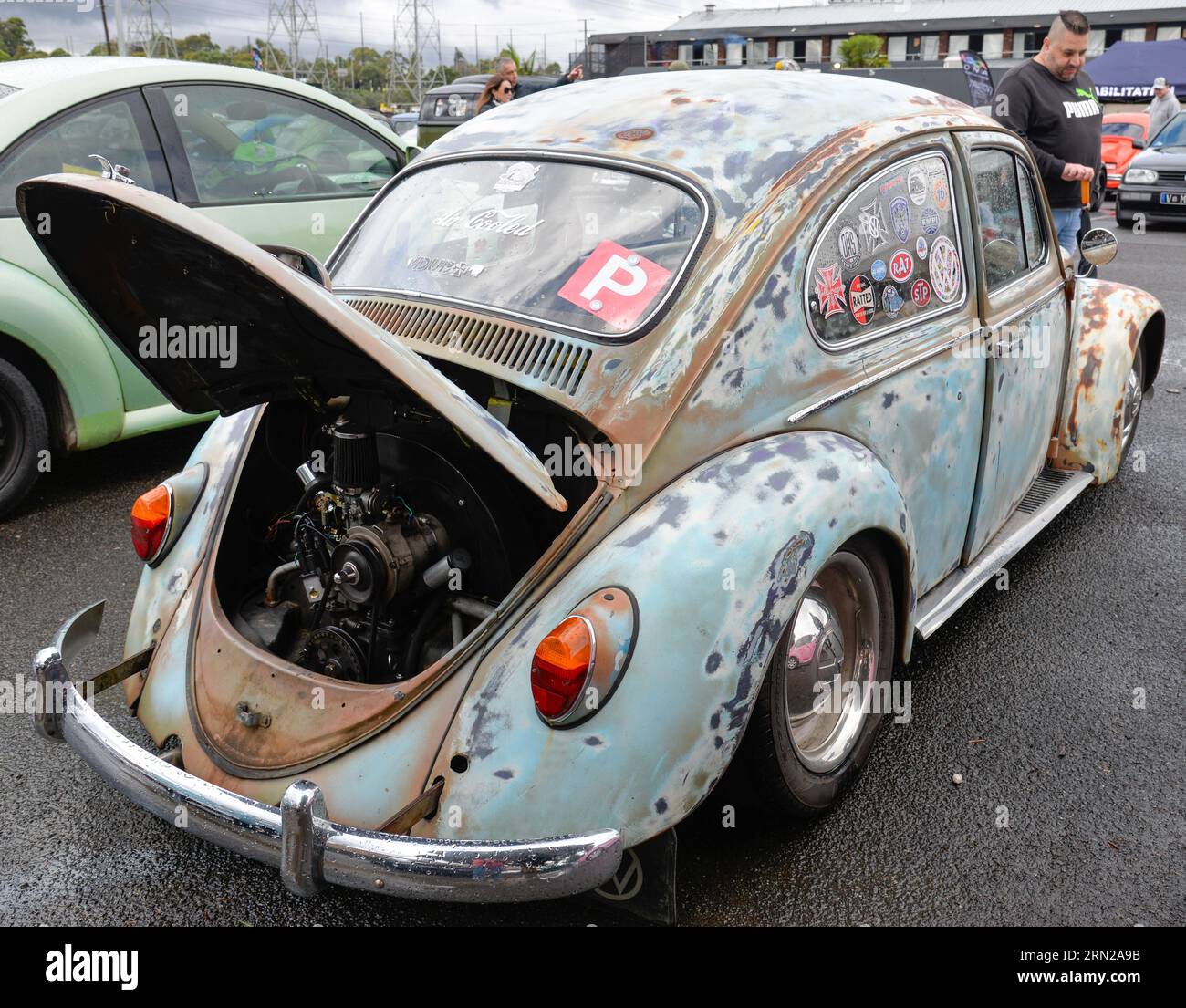Volkswagen VW Beetle Yellow Vintage Retro Show Shine Day Out, Melbourne Victoria Stock Photo - Alamy