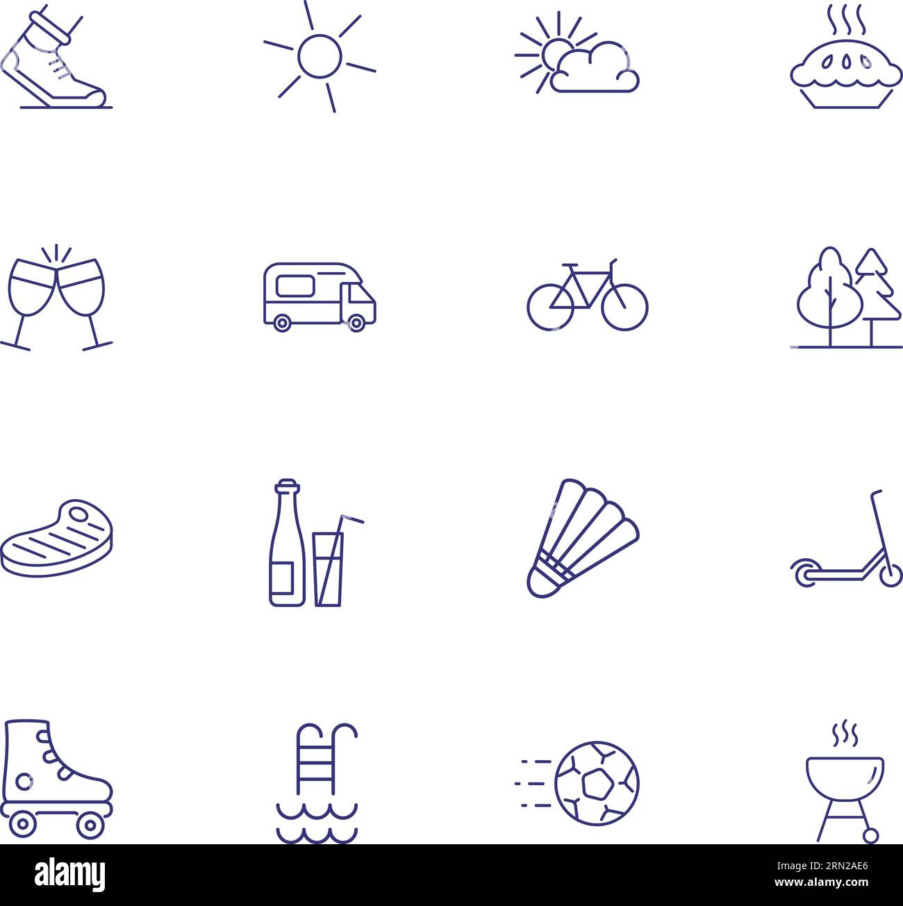Outdoor activities line icon set Stock Vector Image & Art - Alamy