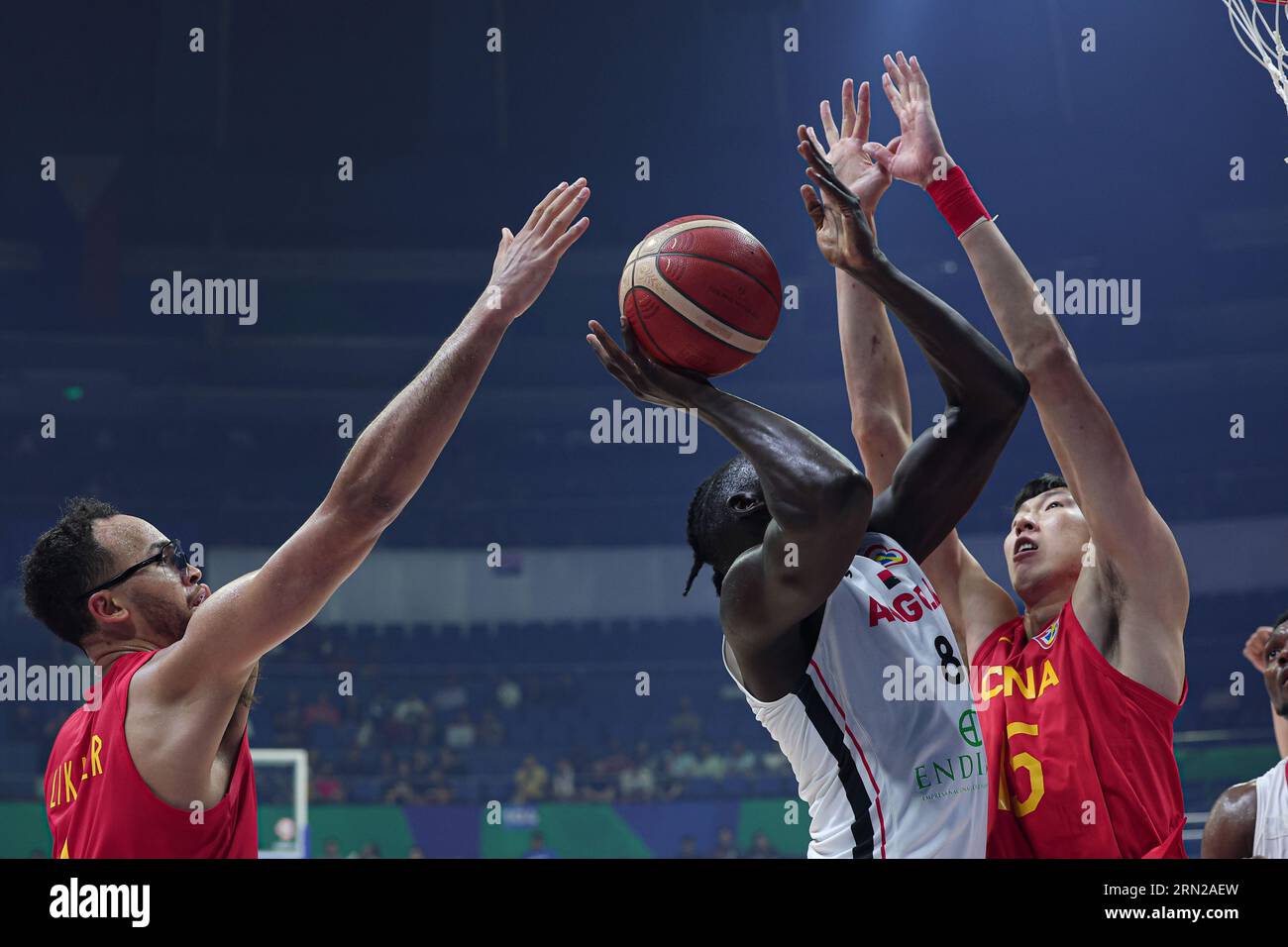 Manila, Philippines. 31st Aug, 2023. Jilson Bango (C) of Angola ...