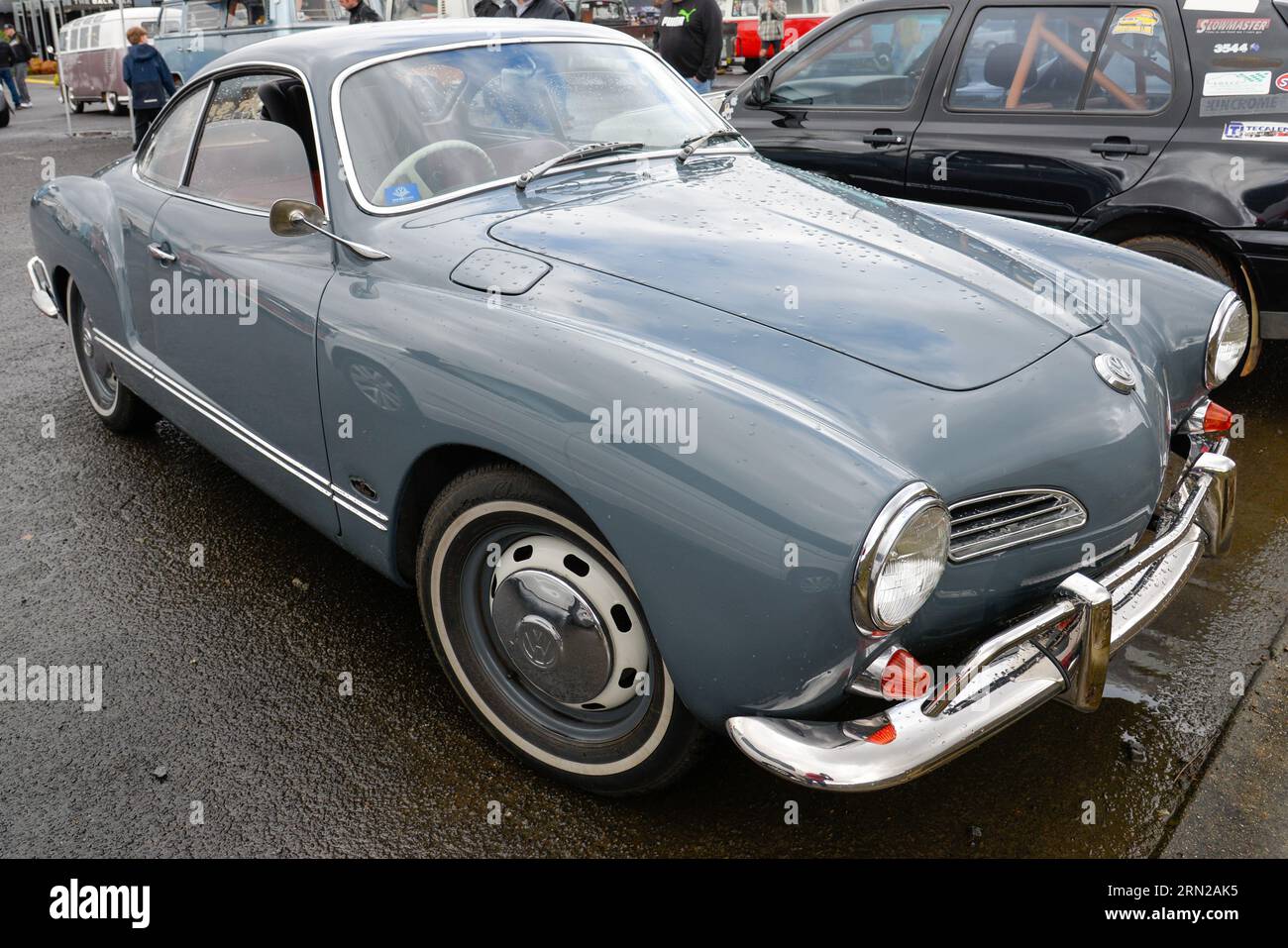 Volkswagen VW Karmann Ghia Grey Gray Vintage Retro On Show Shine ...